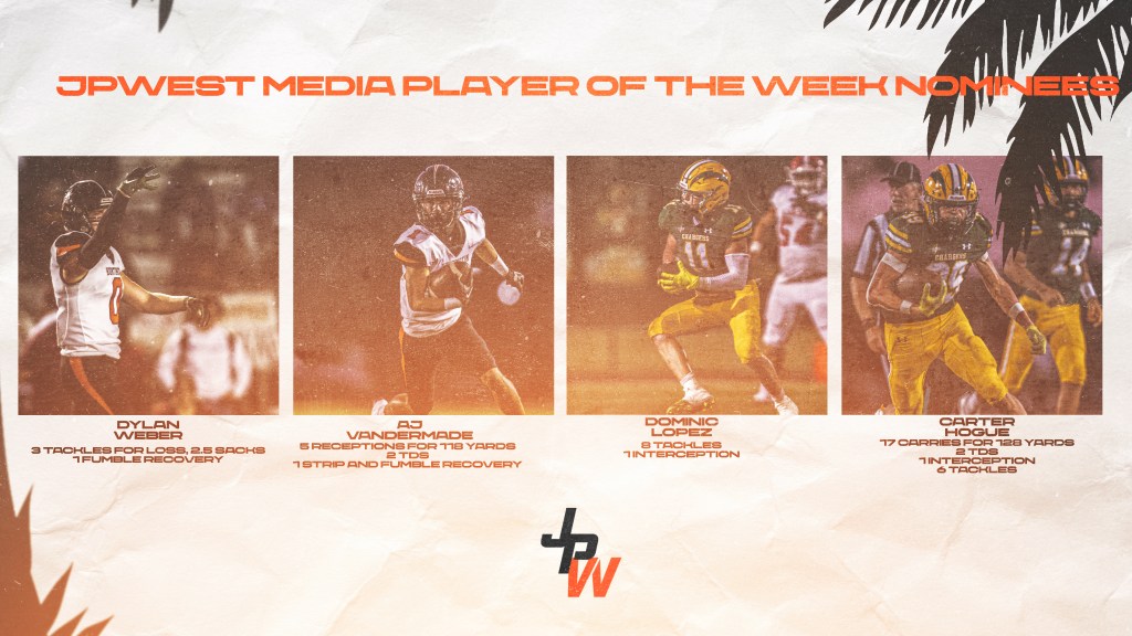 JPWest Media Player of the Week Nominees- Week 2 - JPWest Media